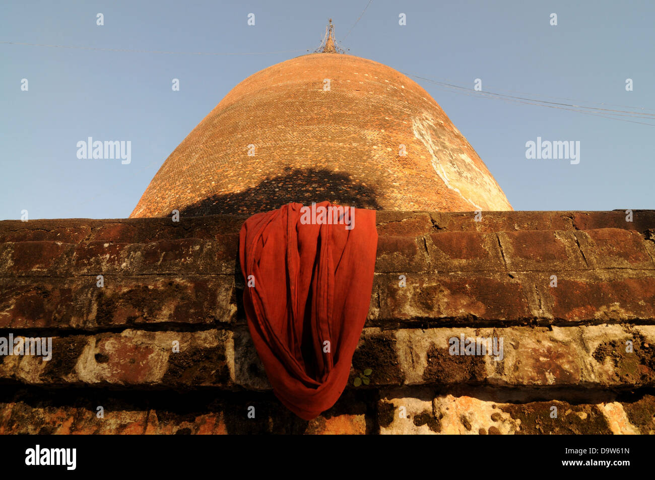 Low angle view of an ancient pagoda, Payday Paya, Pyay, Bago Region ...