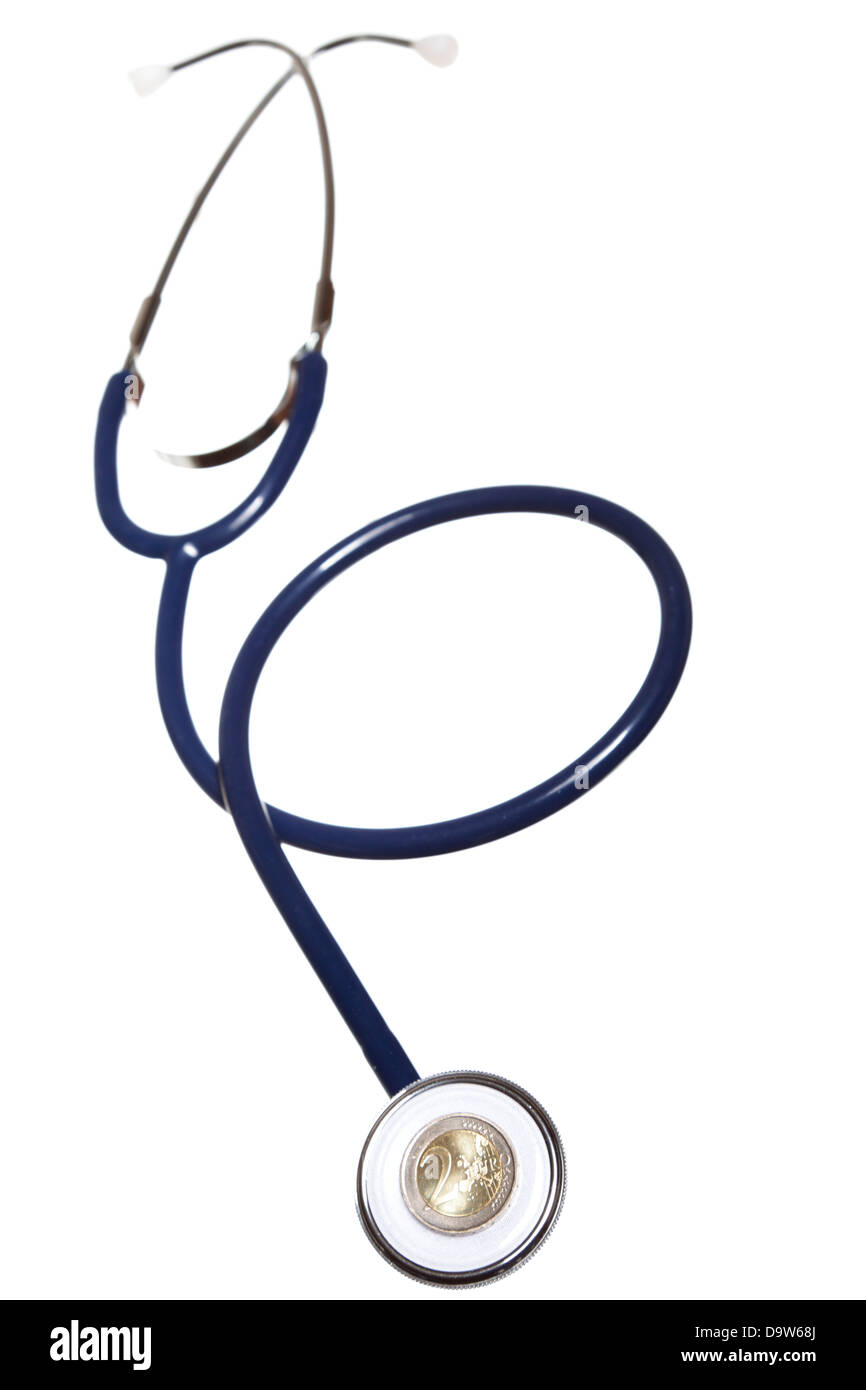 Blue stethoscope isolated on white background Stock Photo - Alamy