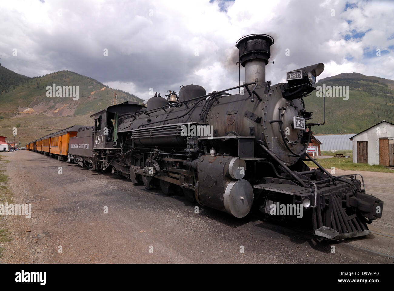 Steam train on the track hi-res stock photography and images - Alamy
