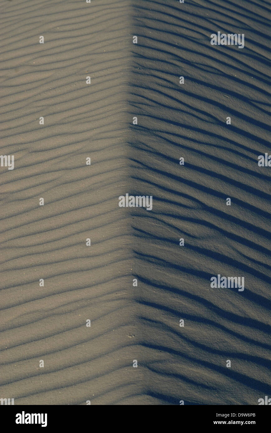 Rippled gypsum sand dunes in the White Sands National Monument, New ...
