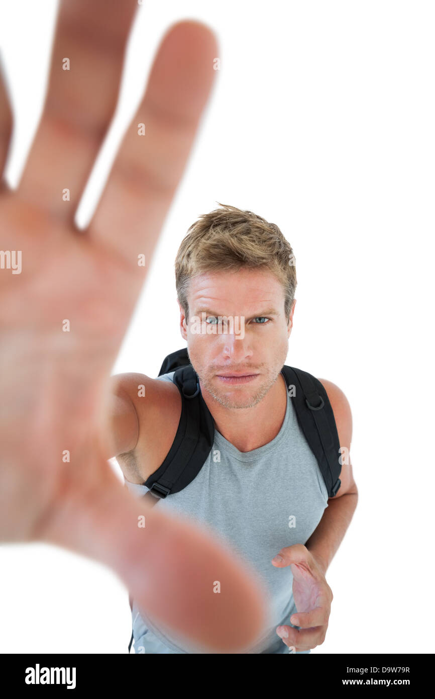 Attractive man catching the camera Stock Photo - Alamy