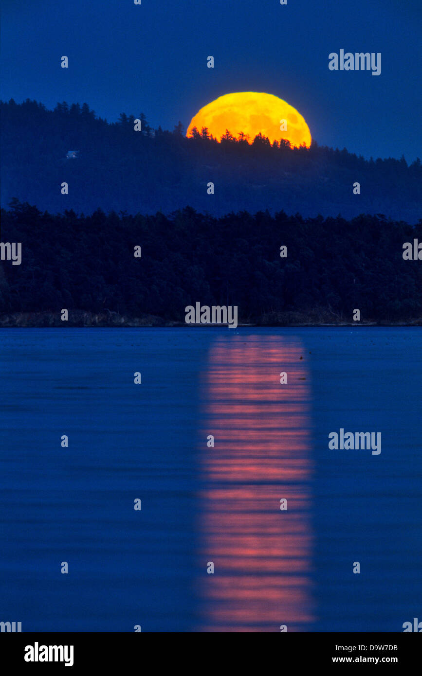Moonrise over vancouver hi-res stock photography and images - Alamy
