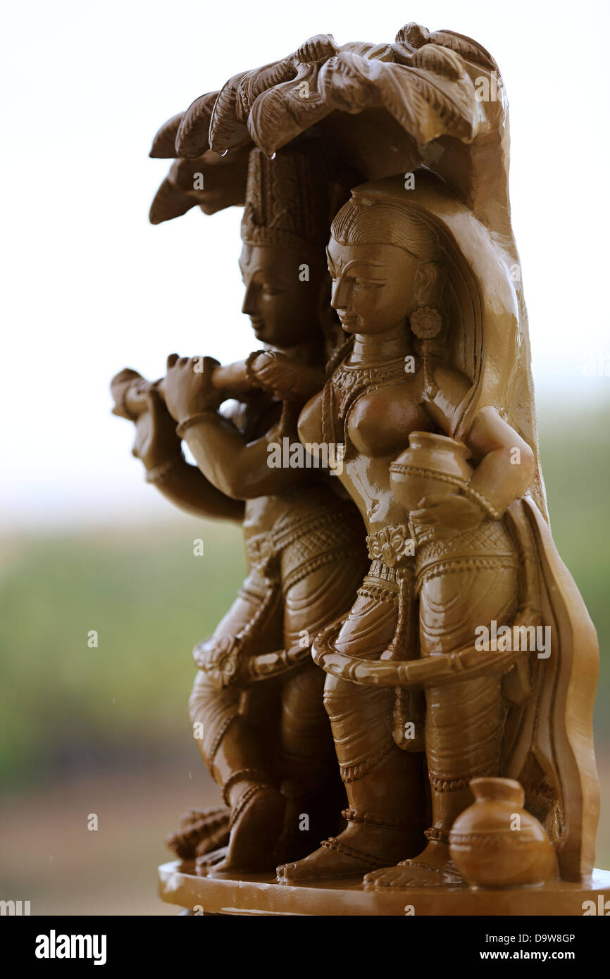 Radha Krishna stone carving India Stock Photo - Alamy