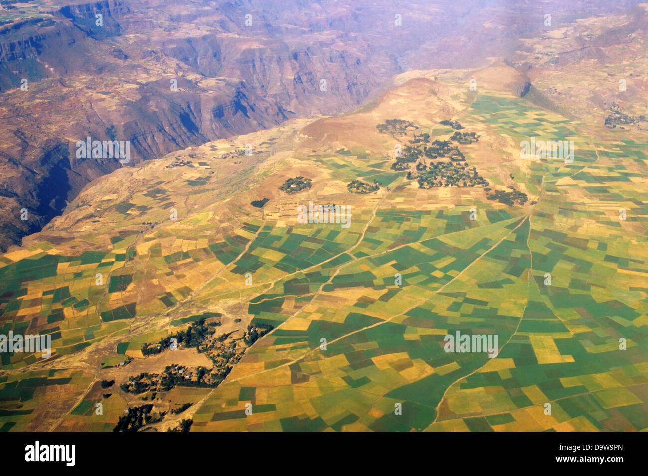 Ethiopia, Near Addis Ababa, Aerial View Of Fields Stock Photo - Alamy