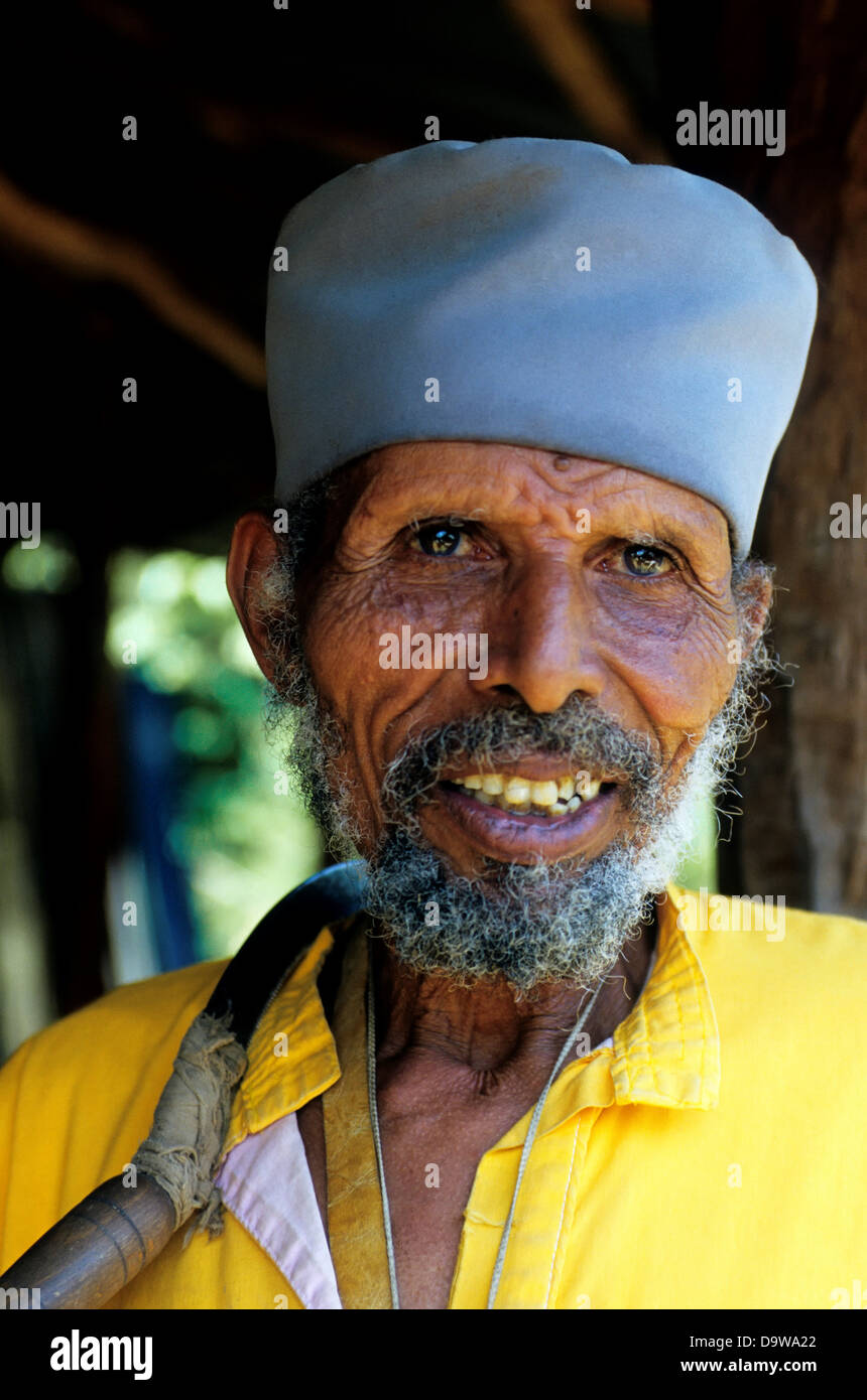 Ethiopia, Near Bahar Dar, Zeghe Peninsula, Ura Kidane Mehret Monastery ...