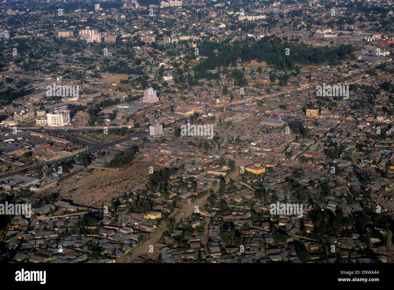 Ethiopia, Aerial View Of Addis Ababa Stock Photo - Alamy