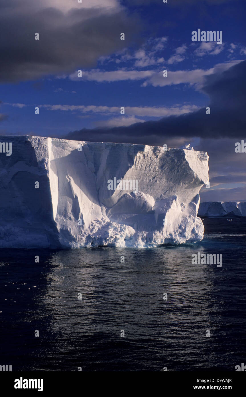 Antarctica, Tabular Iceberg In Evening Light Stock Photo - Alamy