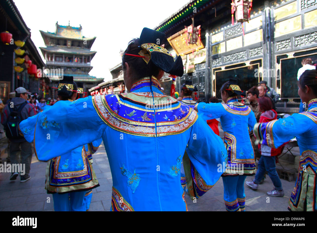 China, Shanxi Province, Pingyao County, Pingyao Ancient City, Street ...