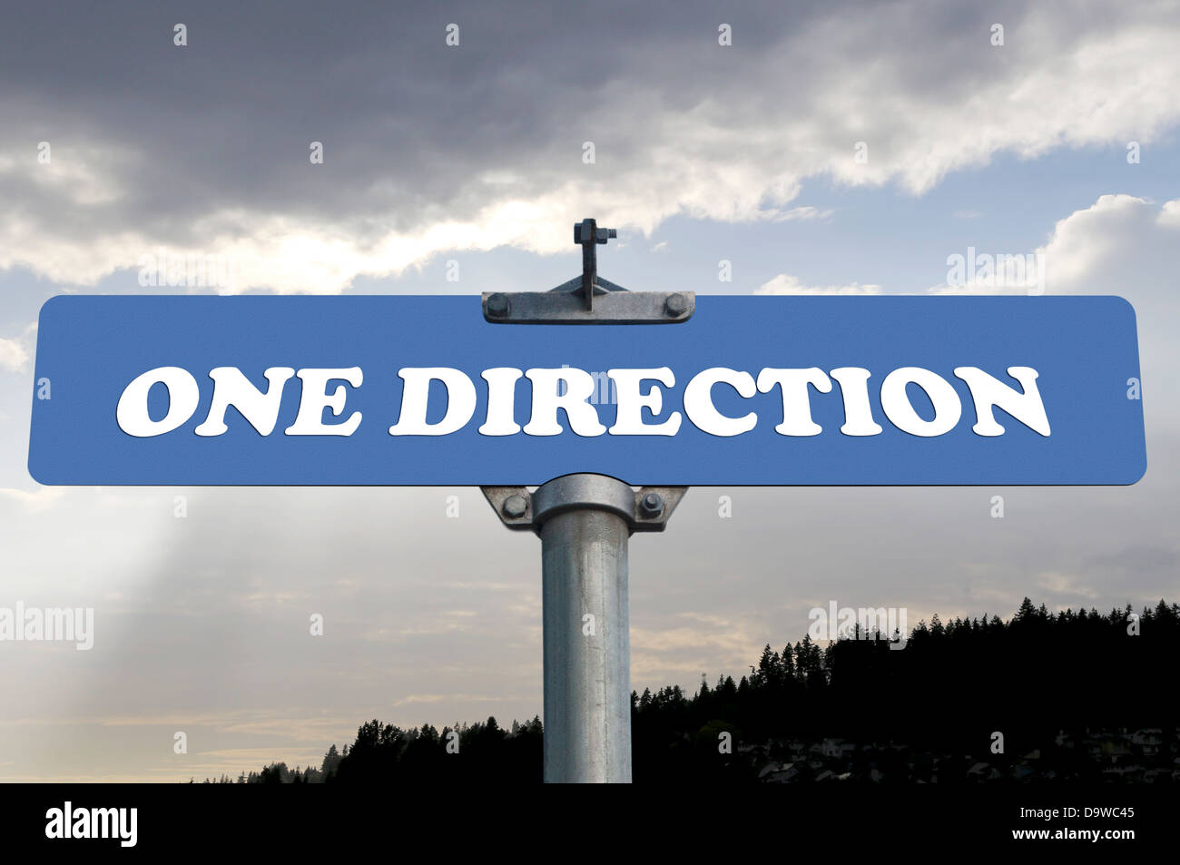 One way sign mountain hi-res stock photography and images - Alamy