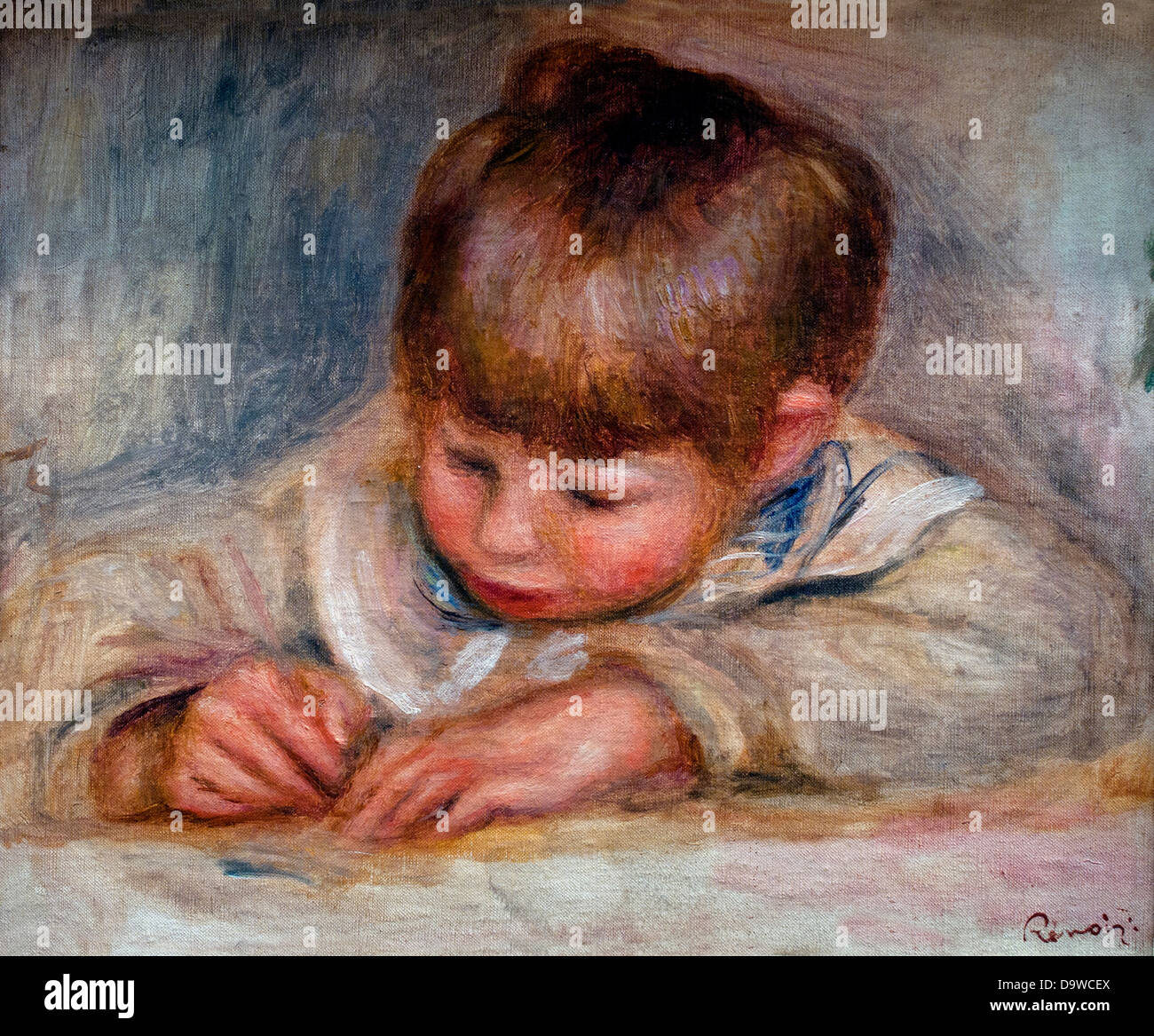 Coco ecrivant - Coco Writing by Pierre Auguste Renoir 1841-1919 France ...