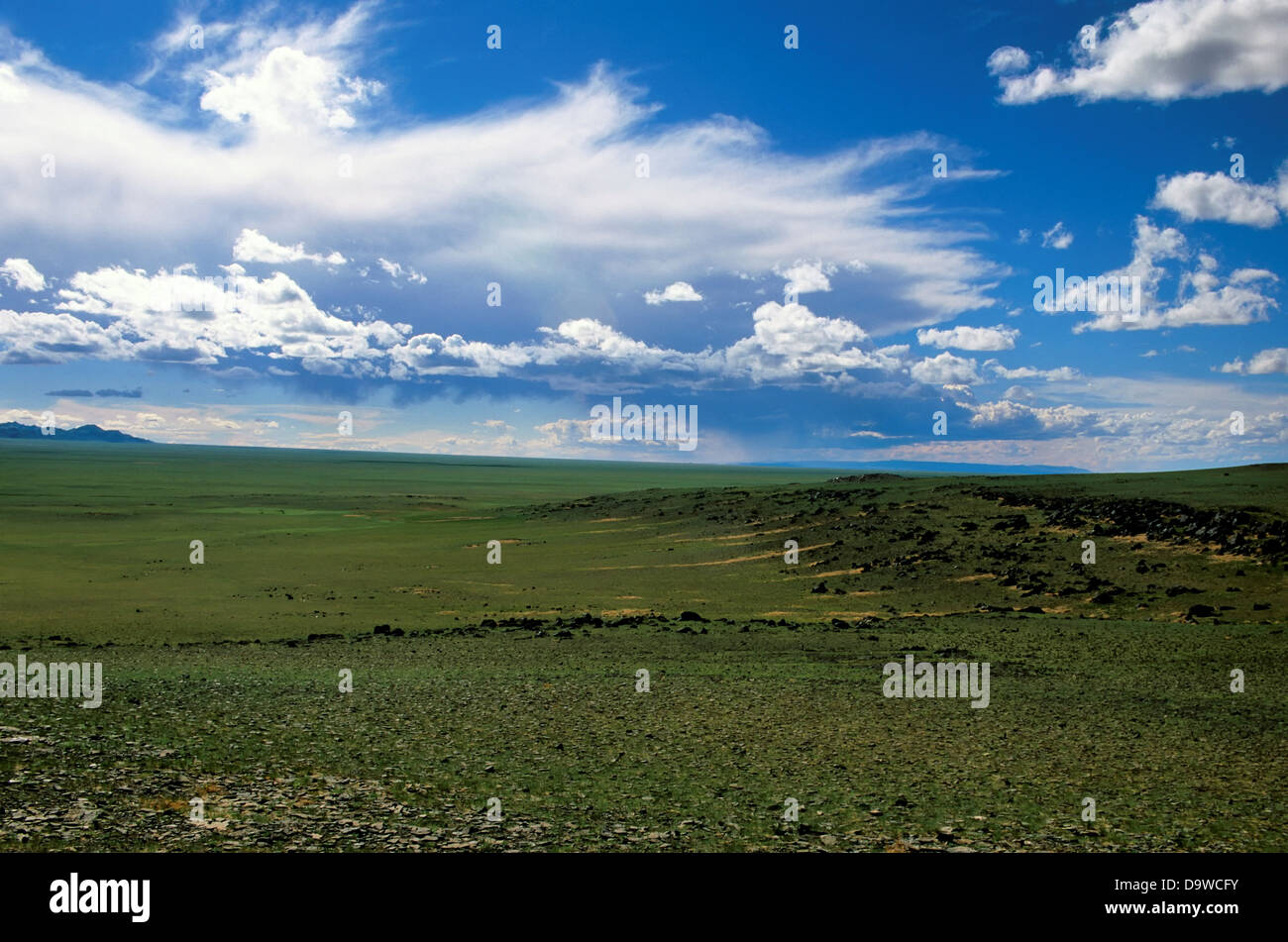 Mongolia, Gobi Desert, Near Dalanzadgad, Grasslands (Steppes Stock ...