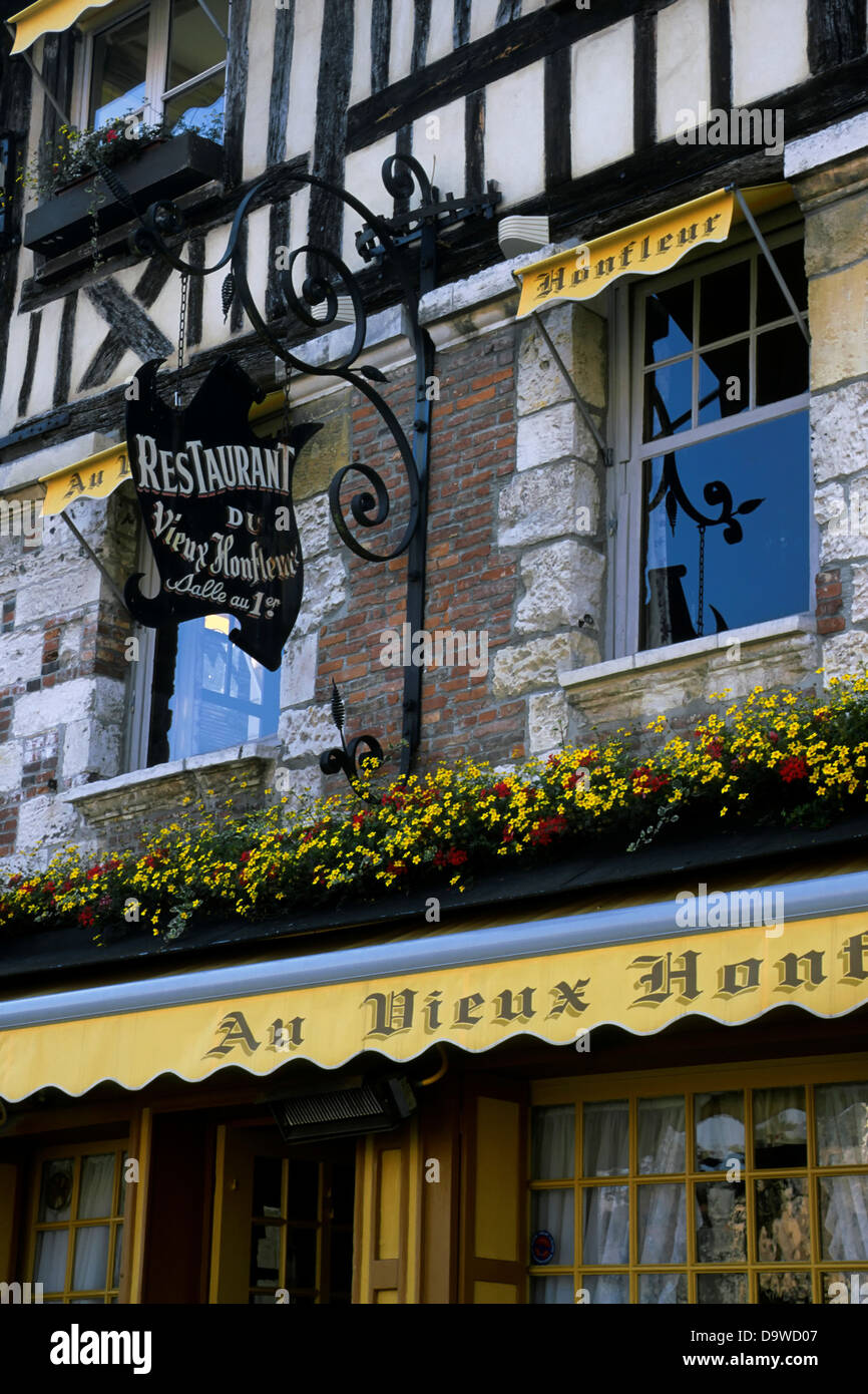France, Normandy, Honfleur, Street Scene, Restaurant Stock Photo - Alamy