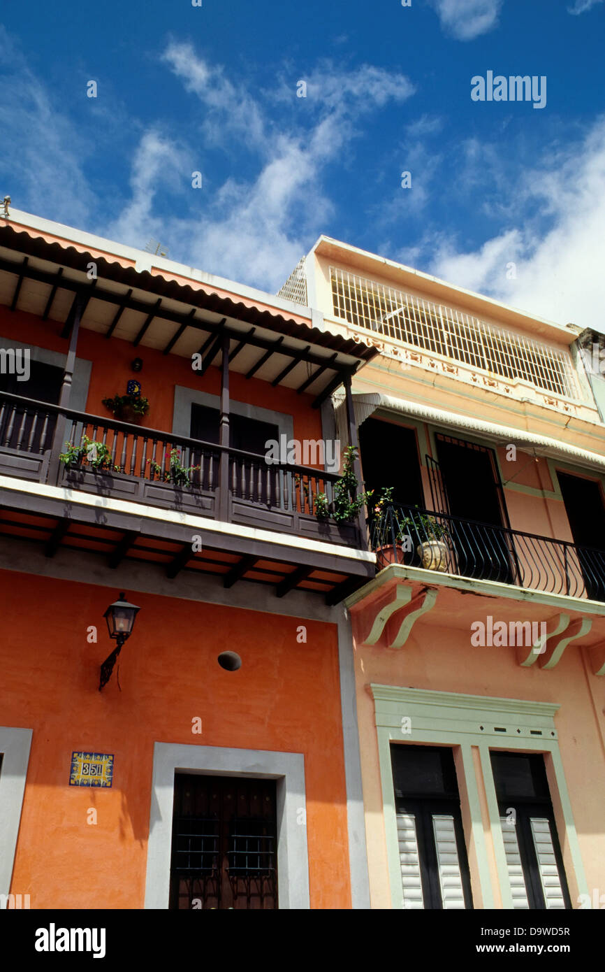 Puerto Rico, Old San Juan, Colonial Architecture Stock Photo - Alamy