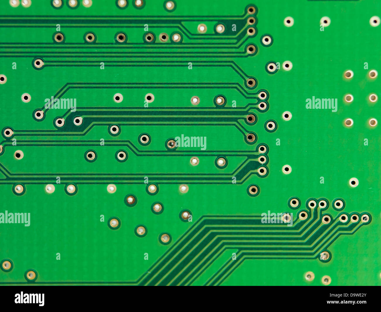 Macro background of a green circuit board from a microprocessor Stock ...