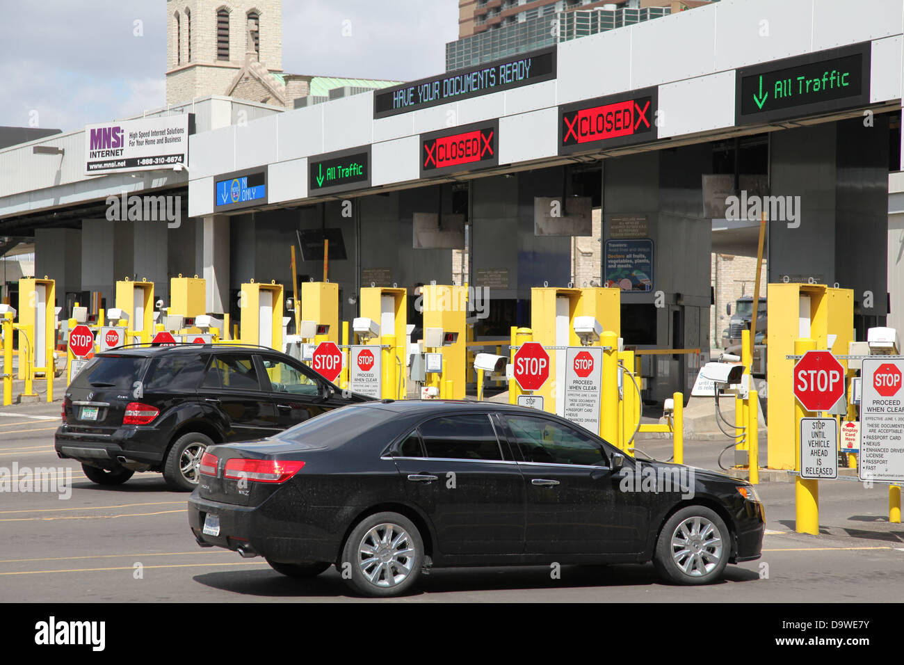 This photograph showcases the Detroit-Windsor Tunnel, a critical port ...