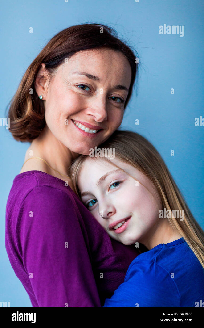 Mother and her 13-year-old daughter Stock Photo - Alamy