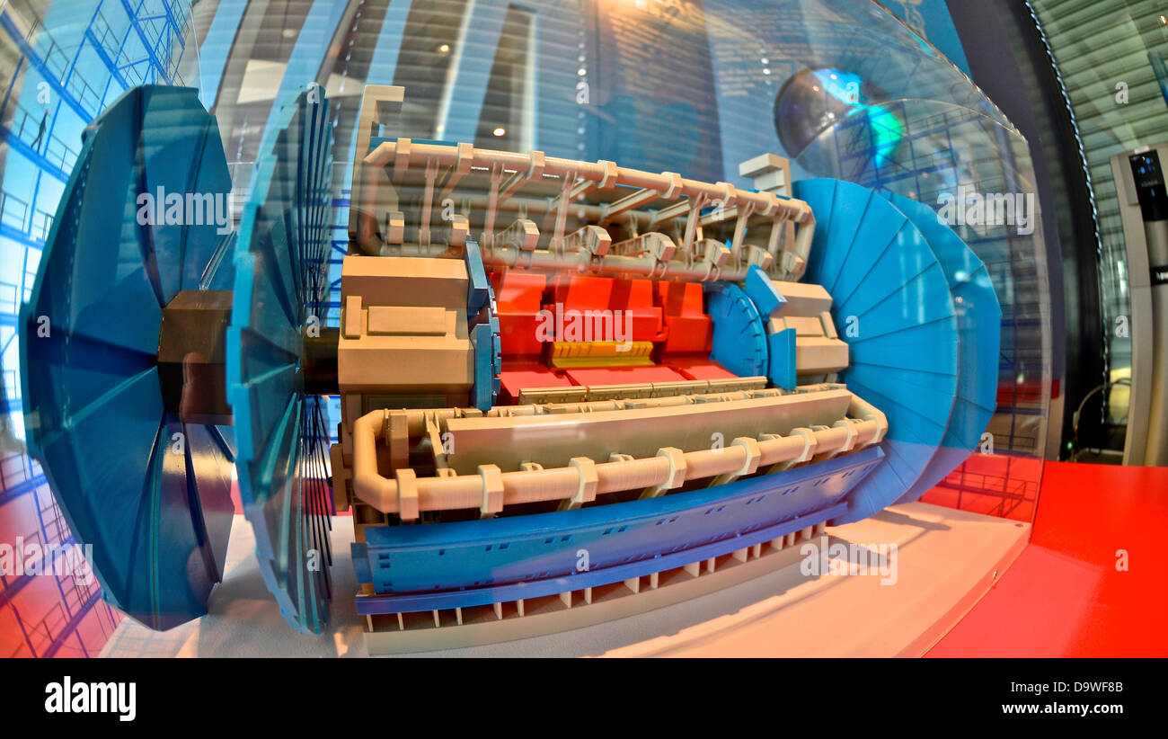 Switzerland, Geneva, Miniature of ATLAS Detector, CERN Stock Photo - Alamy