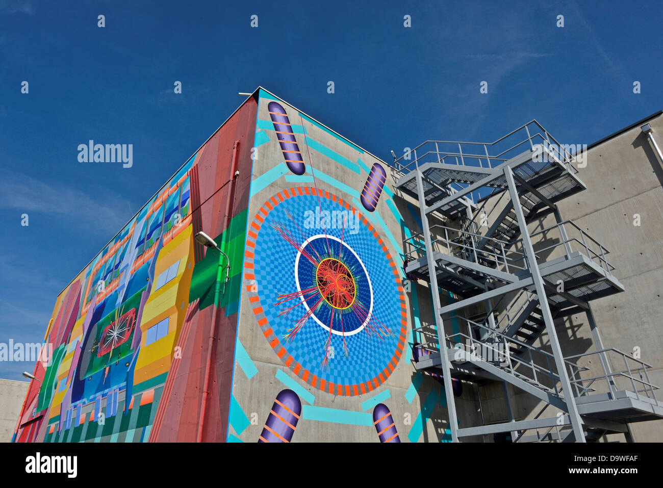Switzerland Geneva Mural on building ATLAS building home Large Hadron ...
