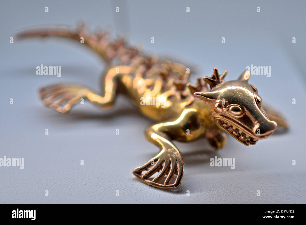 Costa Rica, San Jose, Pre-Columbian Gold Museum, Gold metalworking with ...