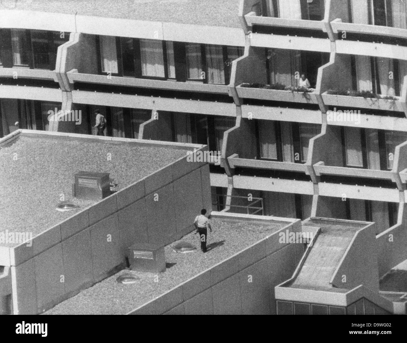 In olympic village Black and White Stock Photos & Images - Alamy
