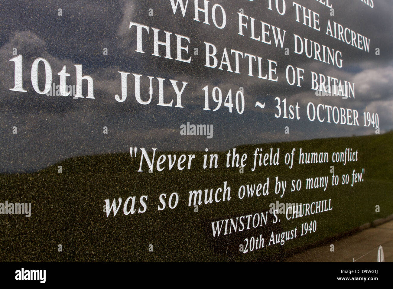 Battle of Britain Memorial at Capel-le-Ferne, Dover in Kent Stock Photo ...