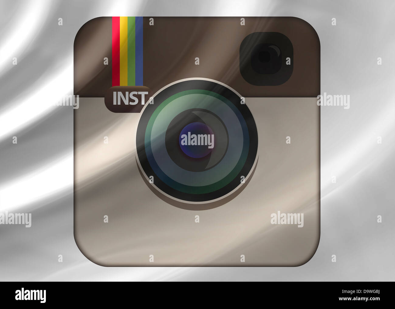 Instagram logo symbol icon flag Stock Photo - Alamy