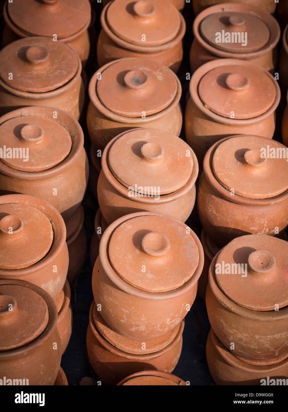 Traditional Georgian clay containers sold on the Dry Bridge Market in ...