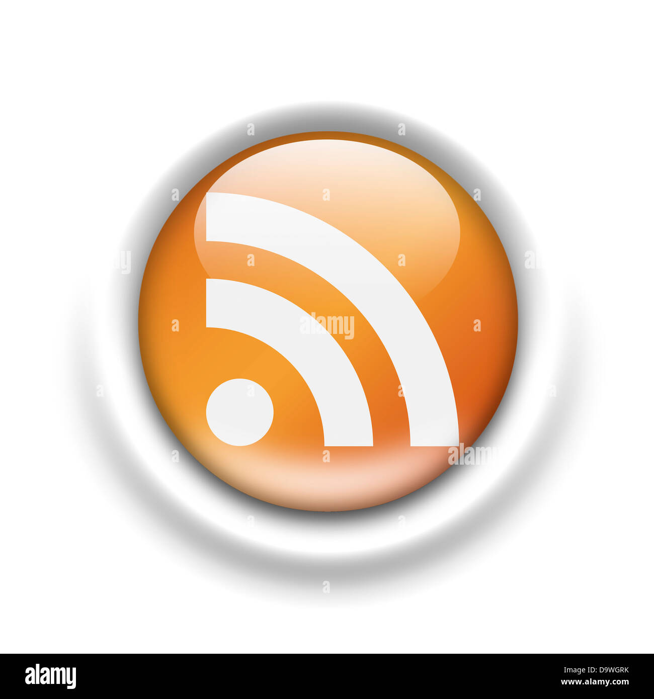 RSS / Really Simple Syndication logo icon symbol flag Stock Photo - Alamy