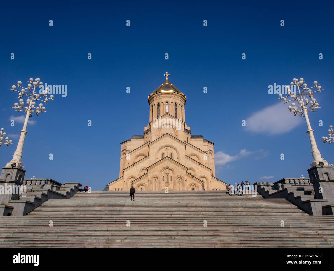 The Holy Trinity Cathedral, also known as Sameba, in Tbilisi, Georgia ...