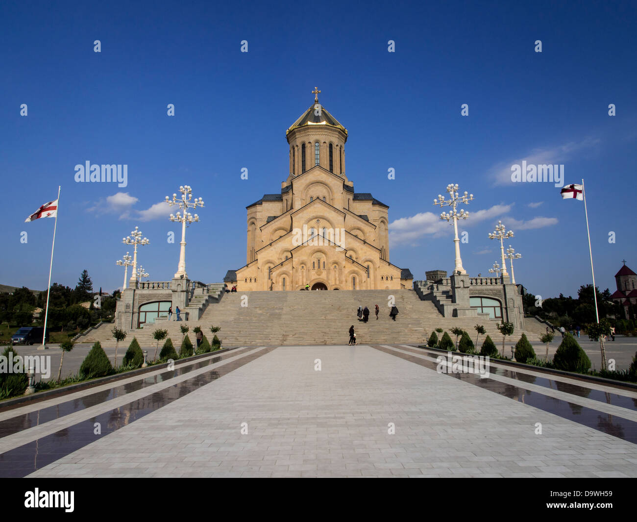 The Holy Trinity Cathedral, also known as Sameba, in Tbilisi, Georgia ...