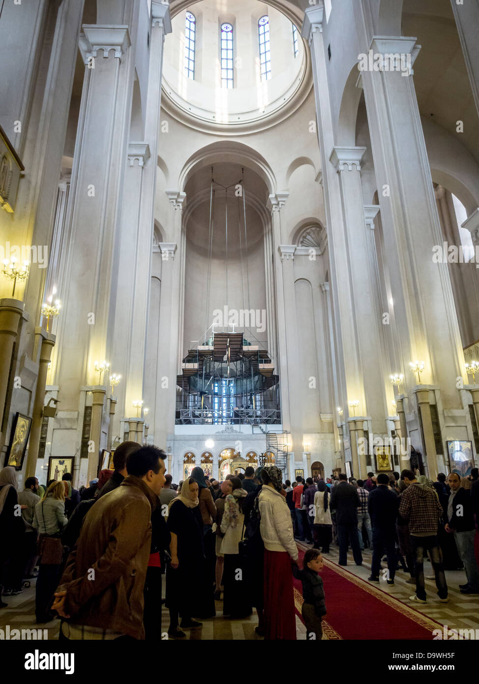 The Holy Trinity Cathedral, also known as Sameba, in Tbilisi, Georgia ...