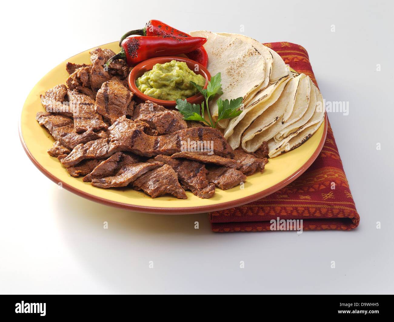 carne asada plate Stock Photo - Alamy