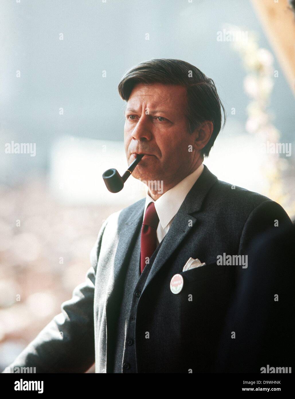 Federal minister of finance Helmut Schmidt on the 1st of May in 1973 in ...