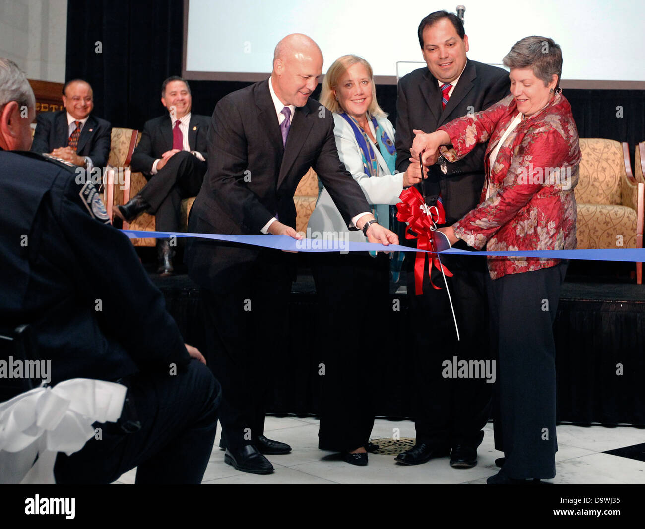 A ribbon-cutting ceremony at the Custom House in New Orleans, marking ...
