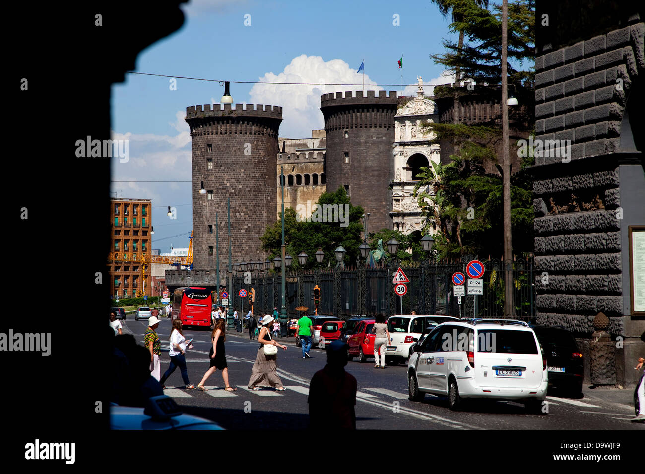 View of street traffic in Naples, Napoli, Campania, Italy, Italia Stock ...