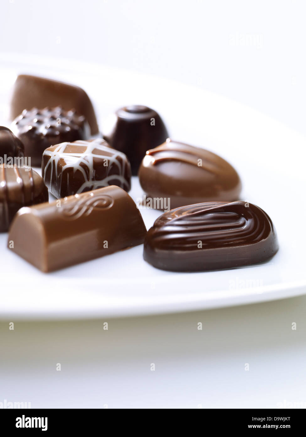 Tray of milk chocolates hi-res stock photography and images - Alamy