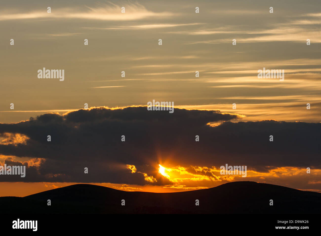 Summer Sunset, Upper Tweeddale, Scottish Borders Stock Photo - Alamy