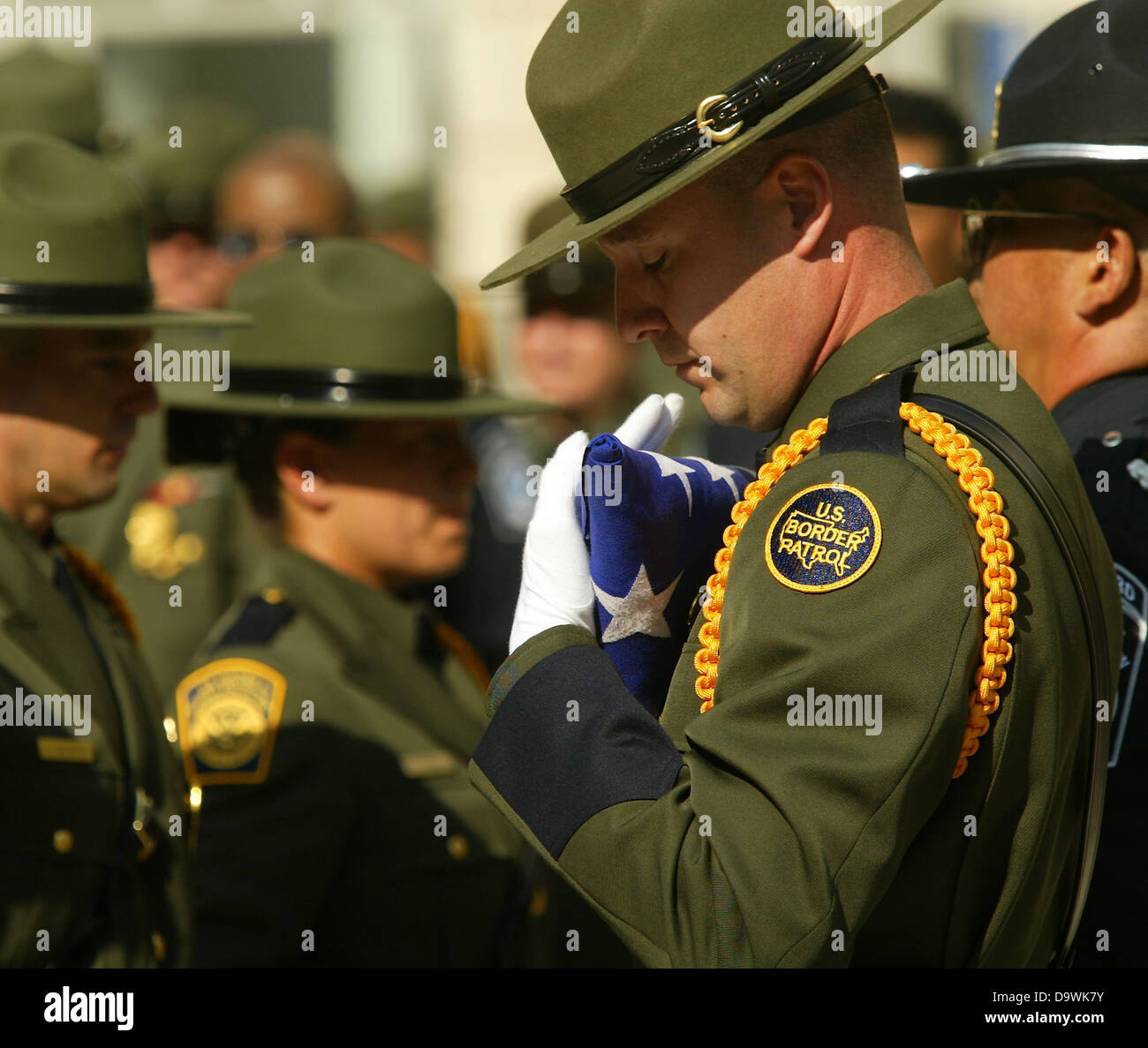 A photograph depicting a tribute ceremony by U.S. Customs and Border ...