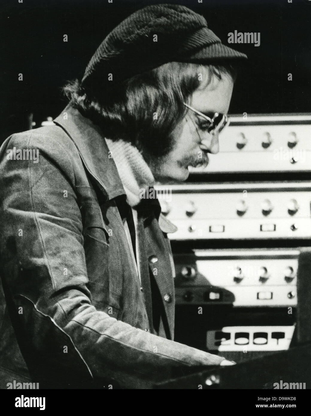 THE SOFT MACHINE UK pop group with Karl Jenkins in February 1973. Photo ...