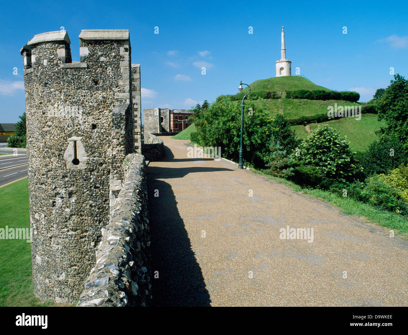 Canterbury, Kent: landscaped C1st/2ndAD Roman burial mound & southern ...