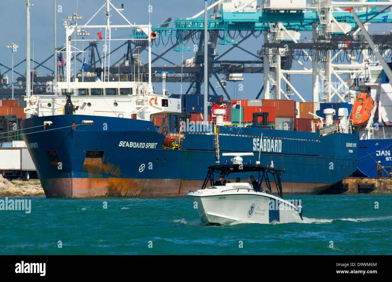 This image shows a U.S. Customs and Border Protection (CBP) officer on ...