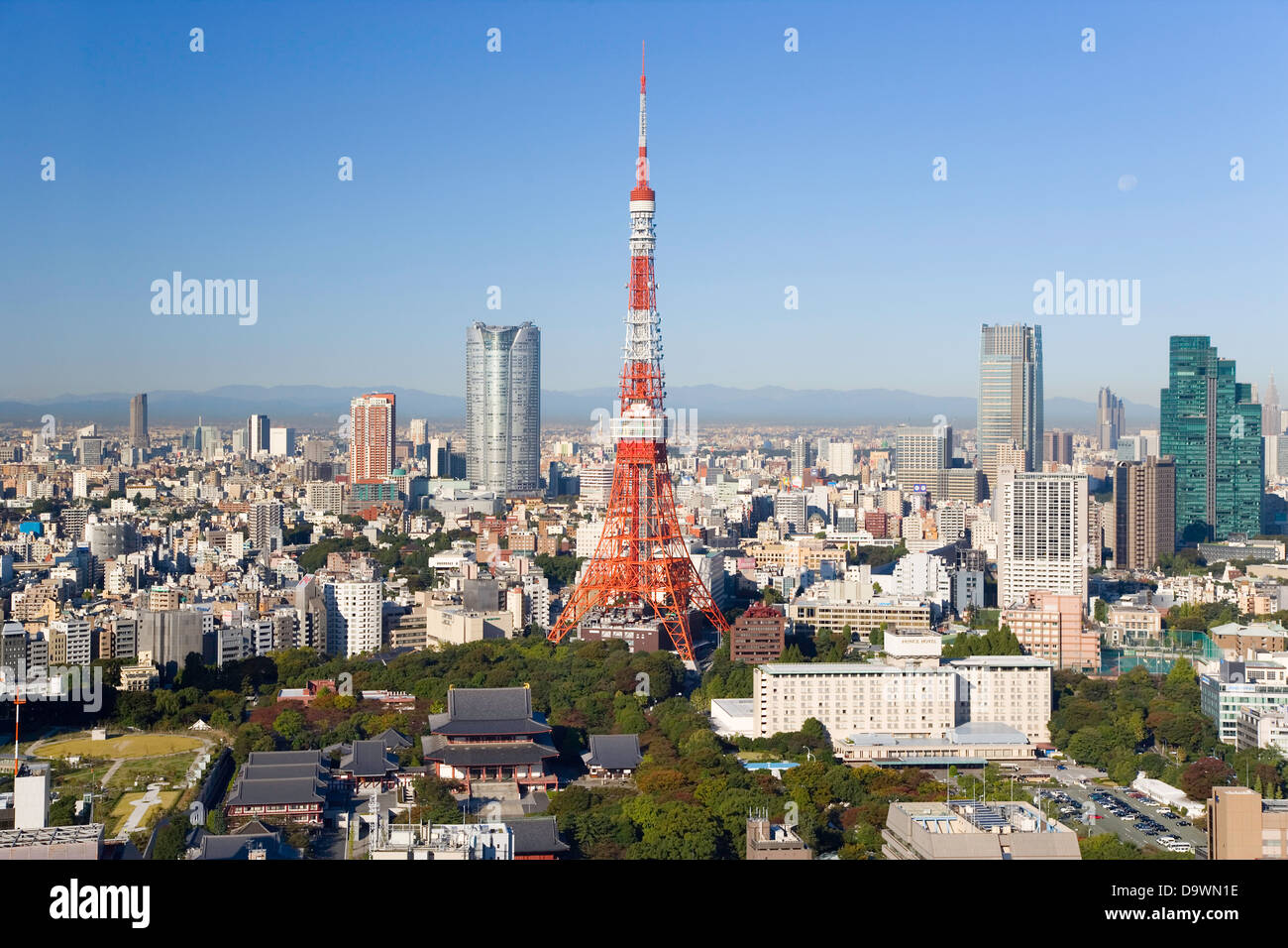Asia, Japan, Tokyo, Tokyo Tower - elevated view Stock Photo - Alamy