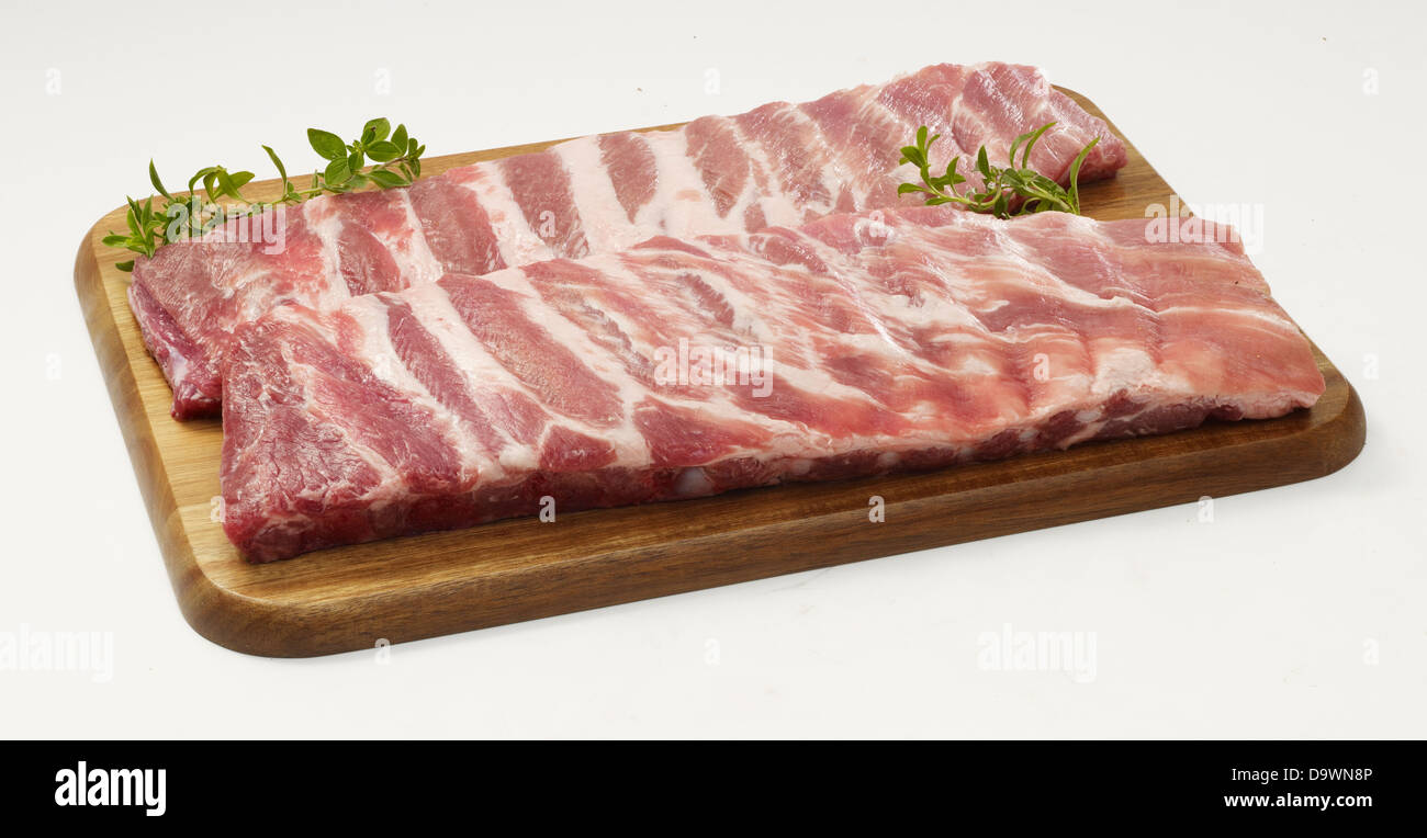 raw pork spare ribs Stock Photo - Alamy