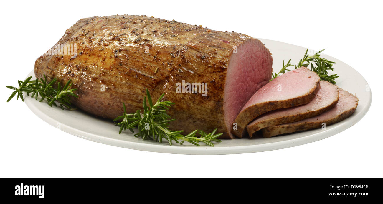 Prepared sliced beef eye round roast hi-res stock photography and ...
