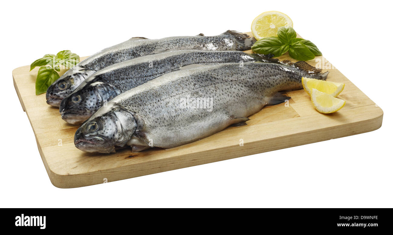 raw rainbow trout Stock Photo - Alamy