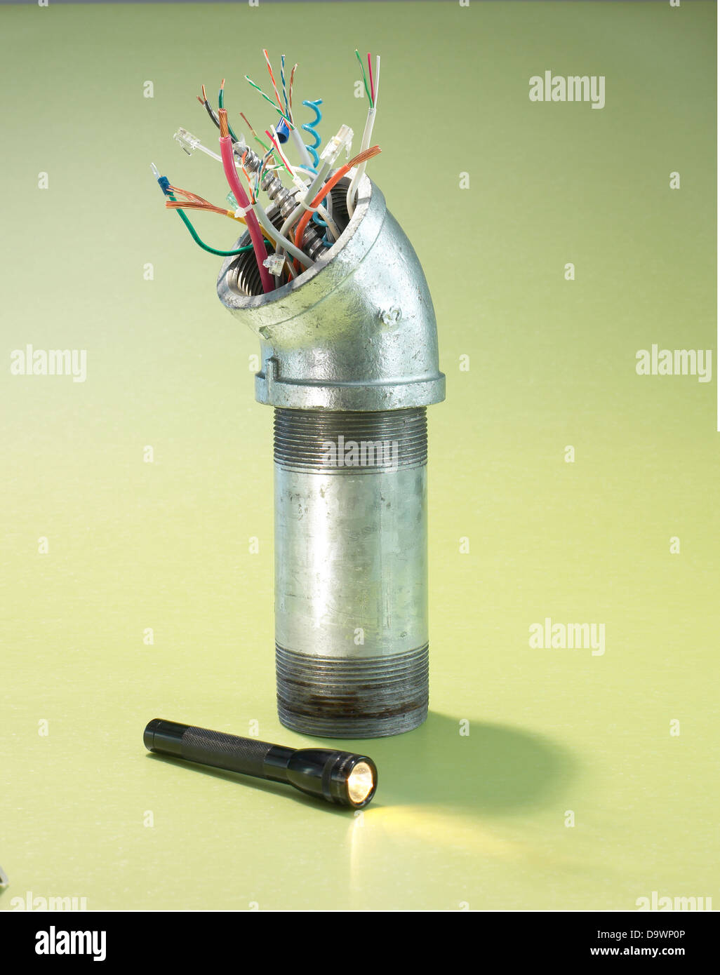 electric pipe with wires Stock Photo - Alamy