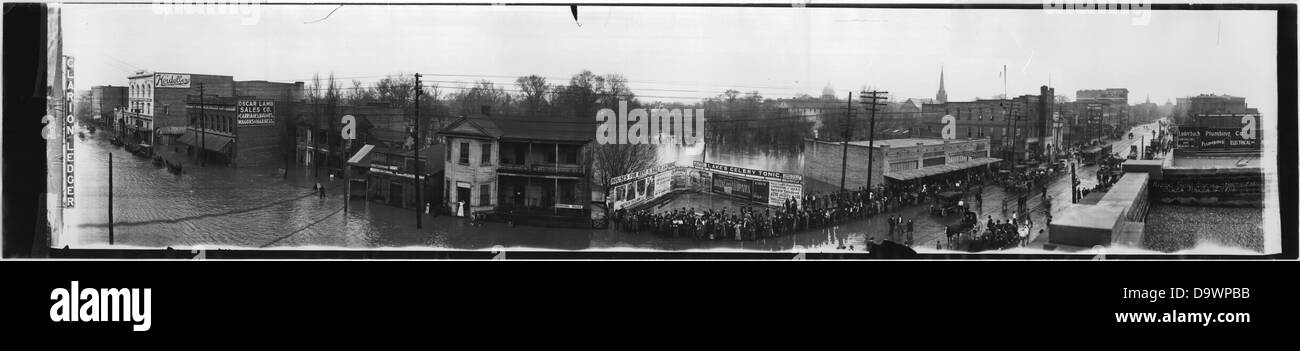 This panoramic photograph captures a view of downtown Jackson ...