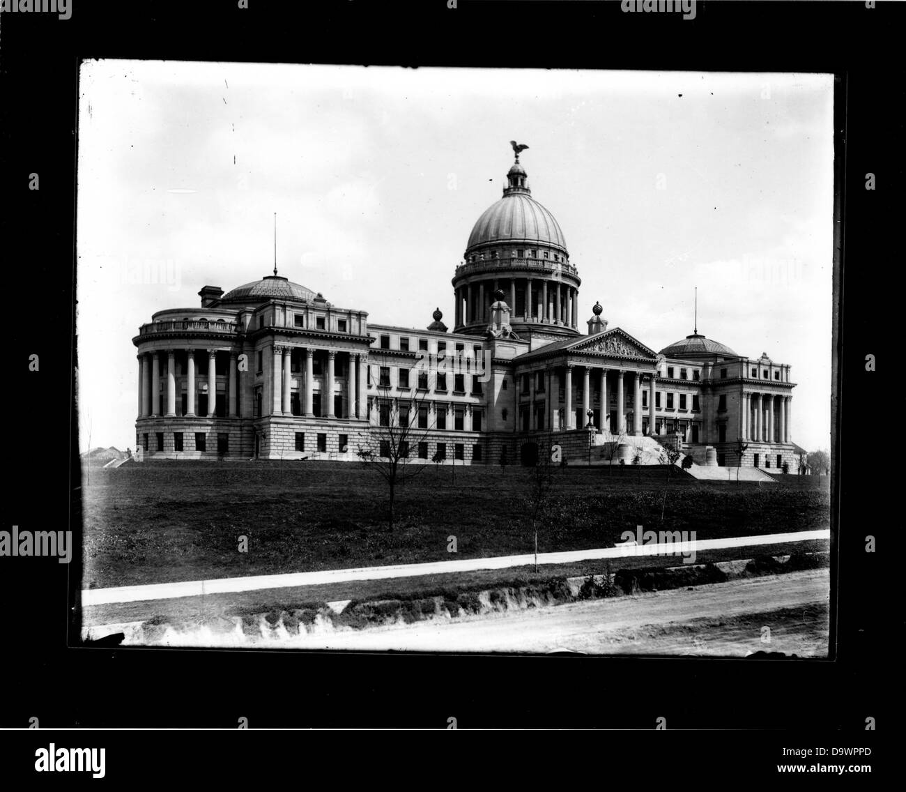 A photograph of the New Capitol building, circa 1905, showing its grand ...