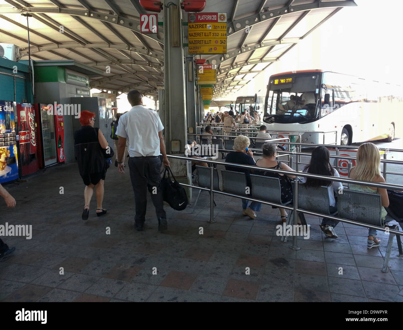 Israel, Haifa, Lev Hamifratz central bus station Lev Hamifratz Stock ...