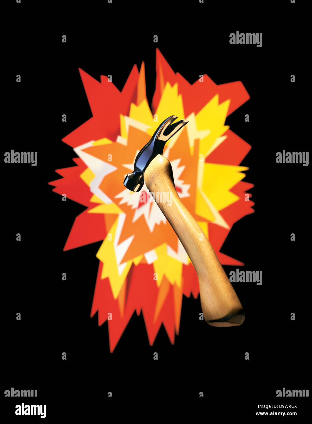 Hammer explosion Stock Photo - Alamy